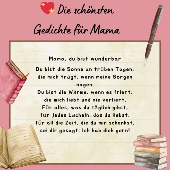 Die 30 Schönsten Gedichte Für Mama - 💖💖💖